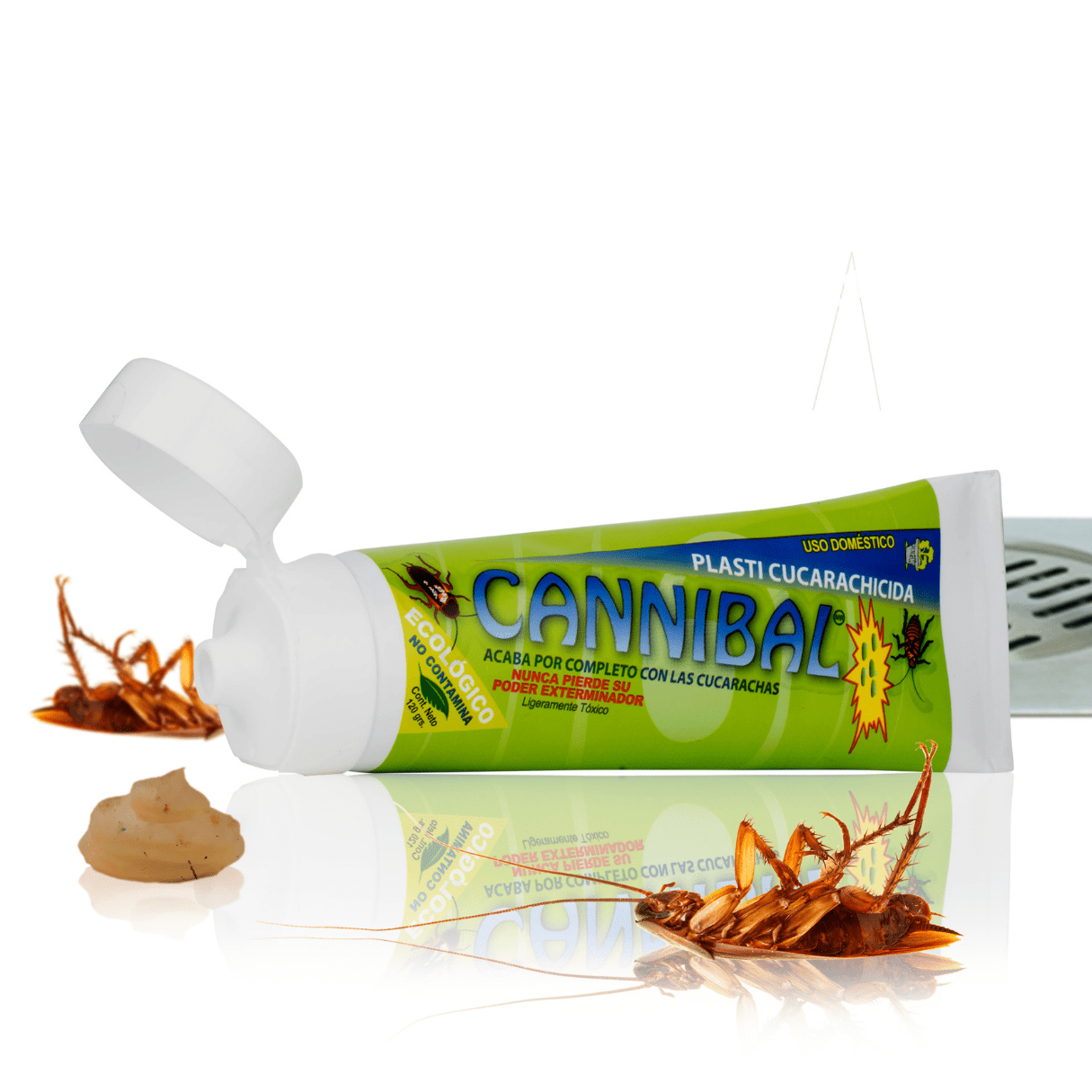 Veneno Mata Cucarachas Cannibal No Toxico Extermina Plagas Tubo ...