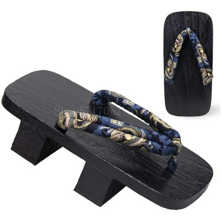 ATTOE Geta Clogs Men Japanese Style Kimono Toe Shoe Anime Cosplay ...