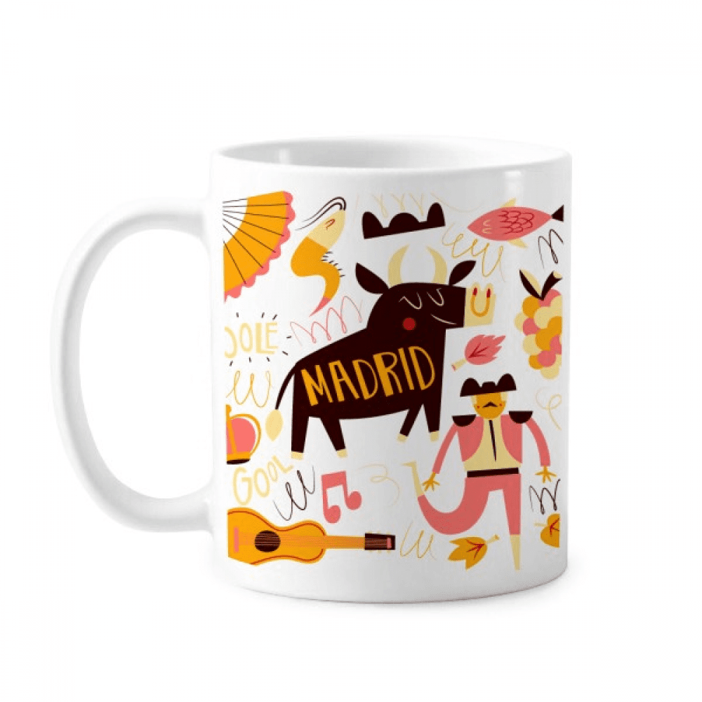 Madrid Spanish Bullfight Music Fiesta Mug Pottery Cerac Coffee ...