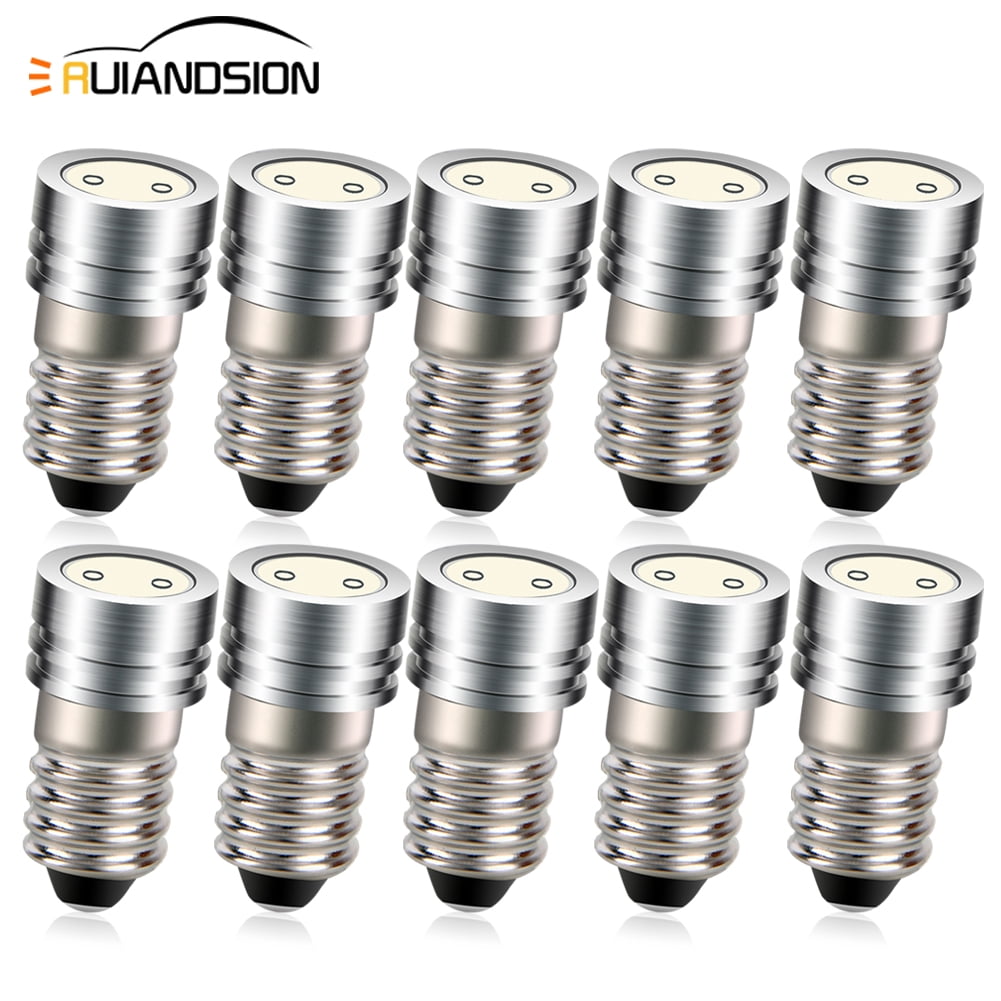 Ruiandsion E10 Flashlight Bulb COB DC 12V Blue，Bulb for Flashlight ...