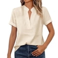 BADHUB Womens Blouse Tops Blouse Short Sleeve Casual Tunic Tee Loose ...