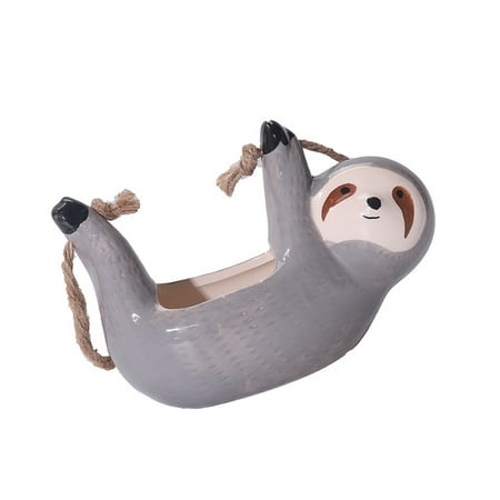 wolftale Sloth Flower Pot Container Hanging Cartoons Chlorophytum ...