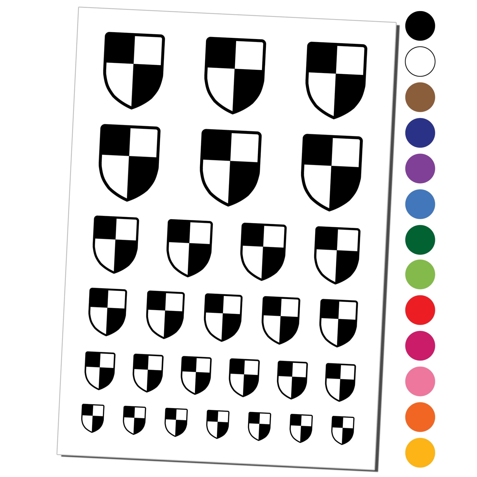 Shield Symbol of Protection Water Resistant Temporary Tattoo Set Fake ...