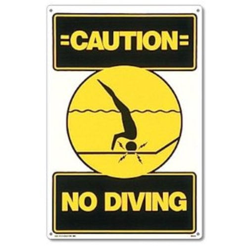 Poolmaster "Caution No Diving" Sign for Residential or Commercial ...