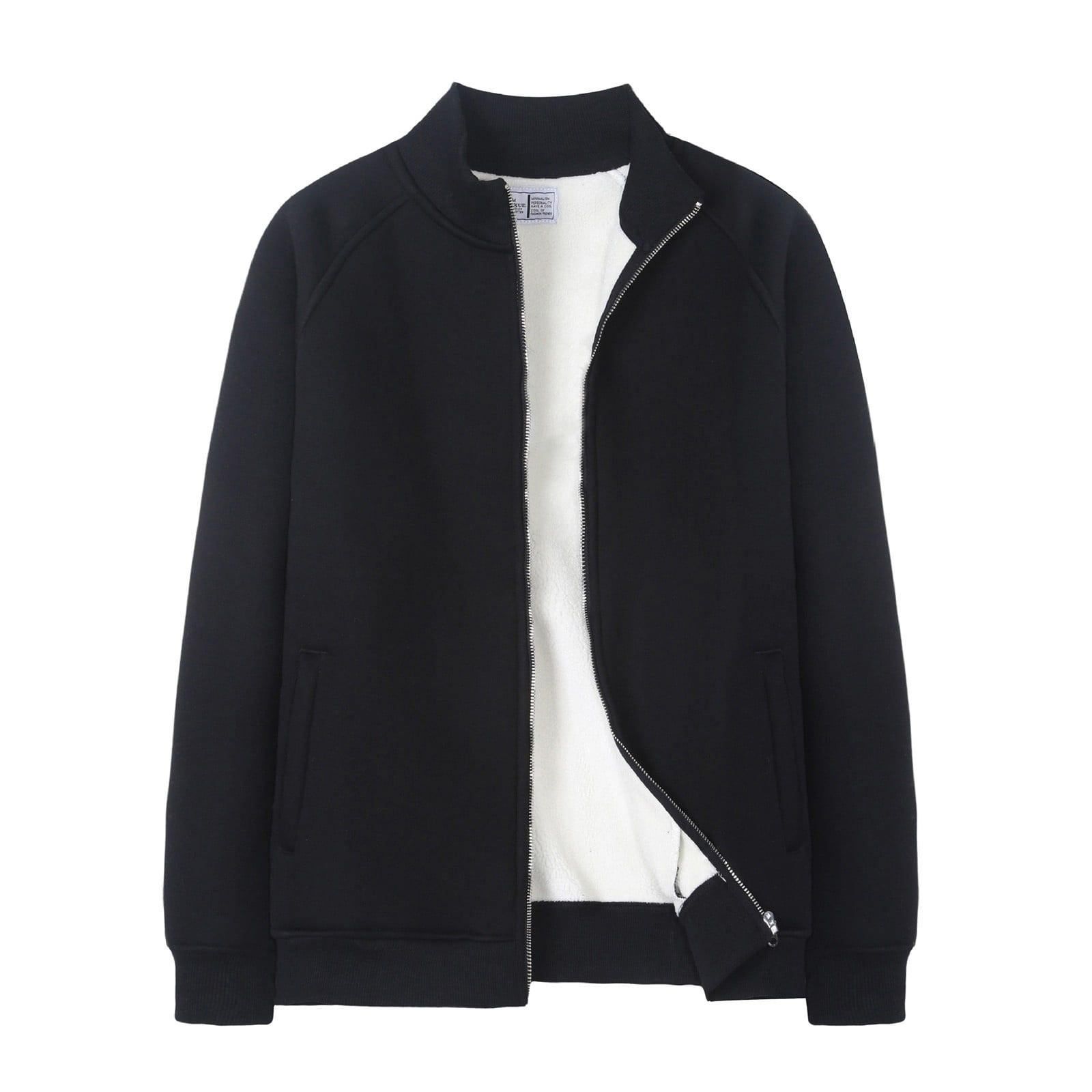 Click here for Pisexur Mens Jacket Winter Zipper Solid Color Flee... prices