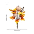 Artificial Maple Leaf Stem, Fall Harvest Pumpkin Arrangement for Vase ...