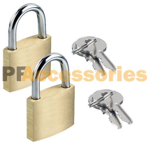 TopzoneÂ® 25mm 1" inch Small Mini Solid Brass Padlock with 2 Keys (Pack ...