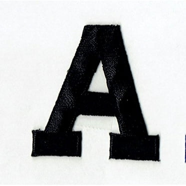 Alphabet Letter - N - Color Black - 2" Block Style - Iron On ...