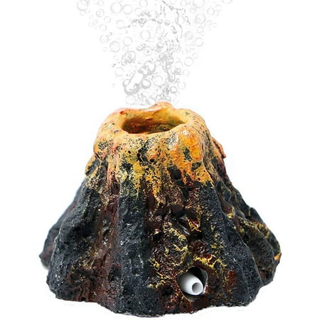 Aquarium Decoration Resin Volcano Air Bubble Pump Volcano Shaped Bubble ...