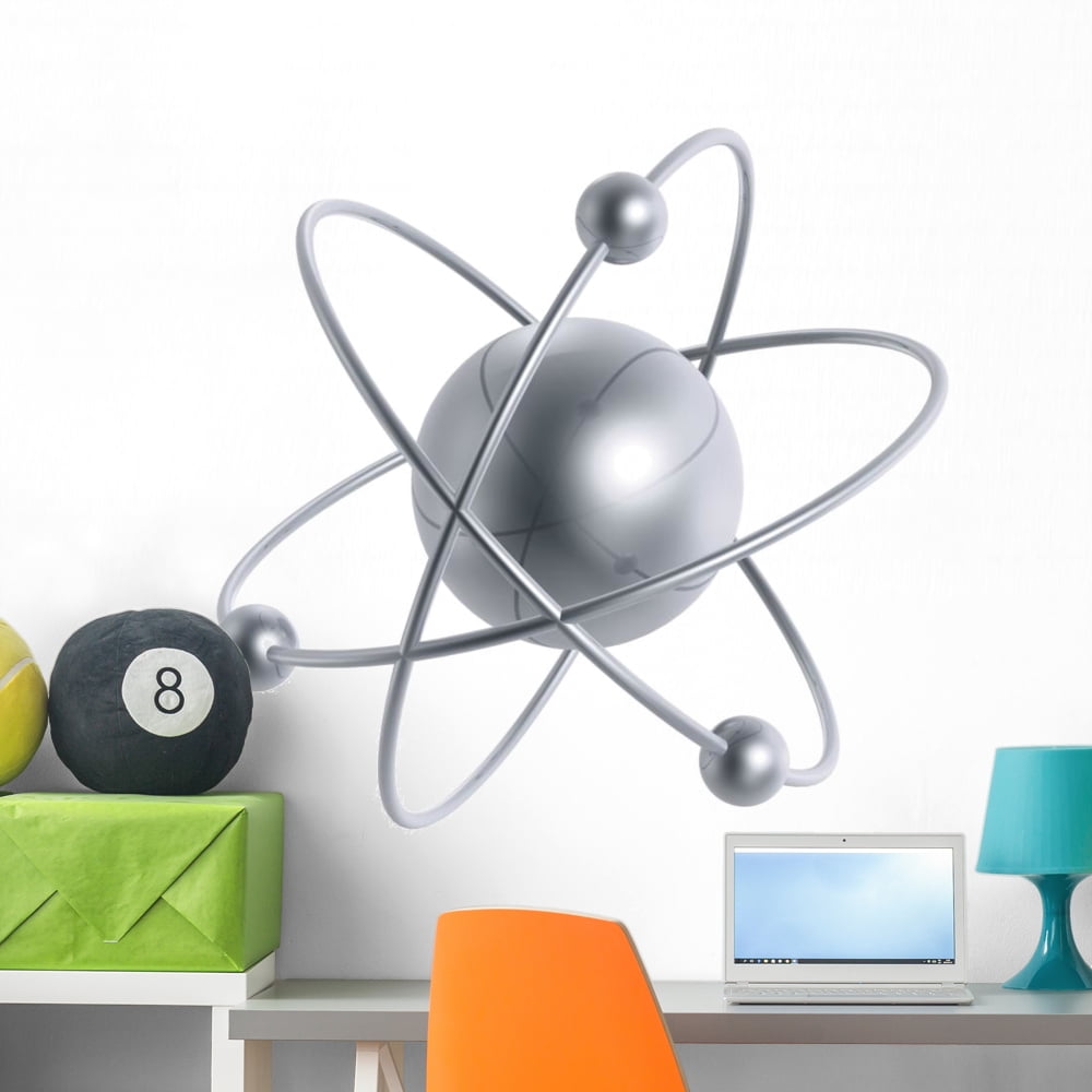 Atom Structure Wall Decal by Wallmonkeys Peel and Stick Graphic (36 in ...