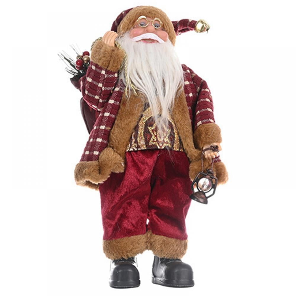 Naturalour 12" Standing Santa Claus Christmas Figurine Figure ...
