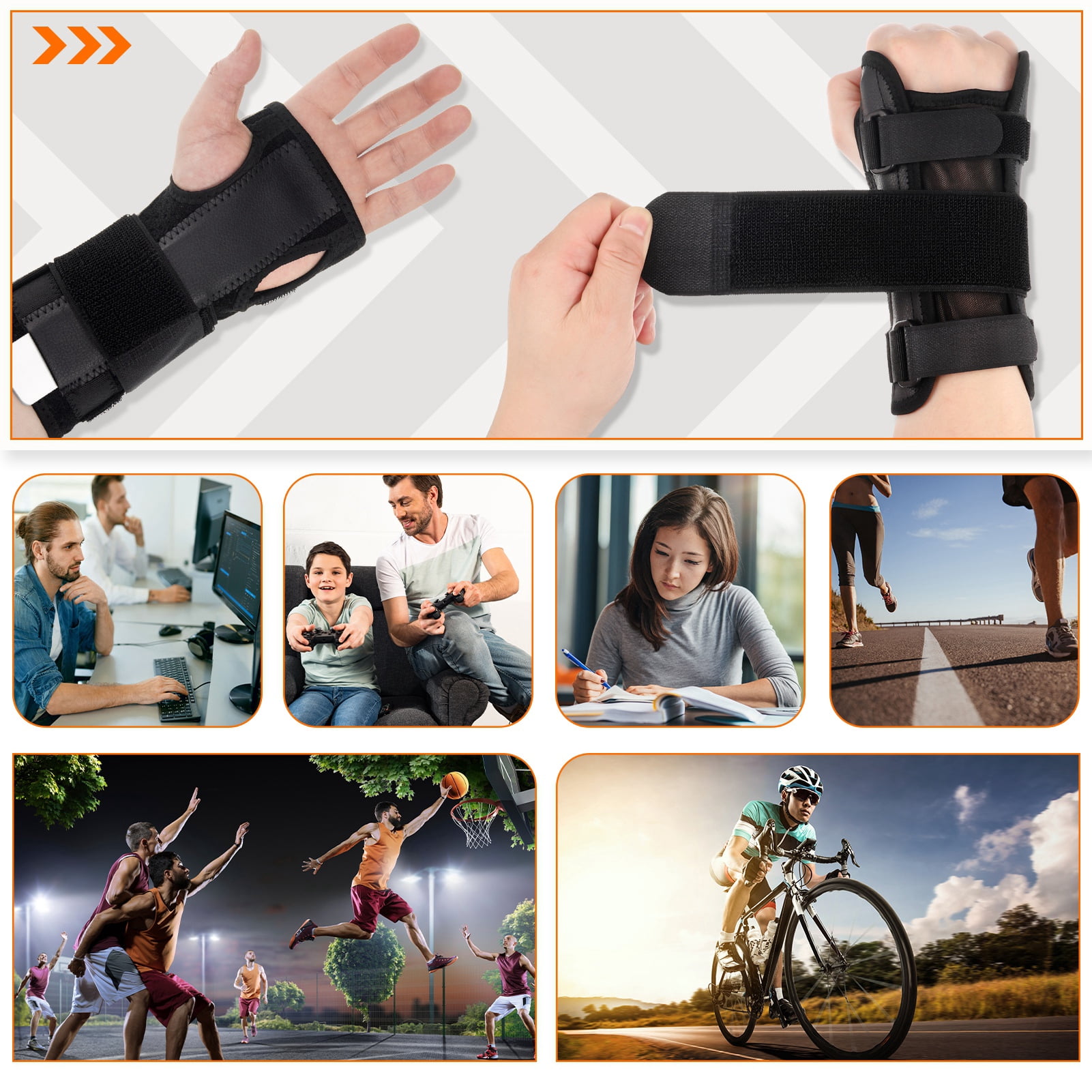 Buy HEQUSIGNS Wrist Supports with Removable Metal, Wrist Splint Brace ...