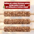 Hyjoy " Wooden Rolling Pin for Baking with Reindeer Embossed Designs ...