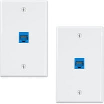 Bates- 1 Port Ethernet Wall Plate, 2 Pack, RJ45 Wall Jack, Cable ...