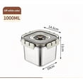 Bread Box Stainless Steel Countertop Food Storage Bin - Airtight Fresh ...