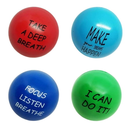 Stress Balls Decompressing Ball with Motivational Quotes Hand Exercise ...