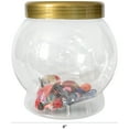 "Button Collectors" Gold Tone Button Shaped Lid Plastic Storage Jar ...