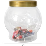 "Button Collectors" Gold Tone Button Shaped Lid Plastic Storage Jar ...