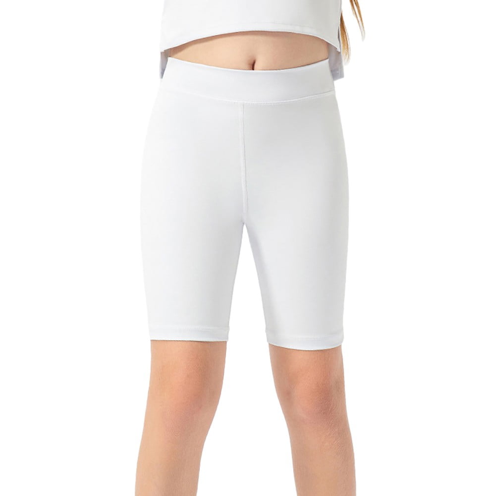 Little Girls Sprots Shorts Kids Athletic Shorts Big Girls Yoga Biker ...