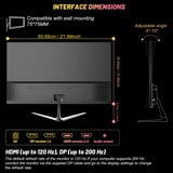 LXZ 24.5 inch Gaming Monitor,IPS PC 200Hz FHD 1080P Without Bezel ...
