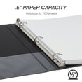 Samsill Economy .5" Round Ring Binder, Black, Customizable, 12 Pack ...