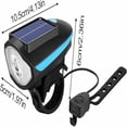 Solar Bike Headlight with Integrated Horn and Strong LED Front Light ...