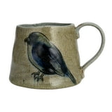 Creative Co-Op Stoneware Mug Set with Insect and Bird Designs ...