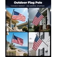6ft Carbon Fiber Flag Pole For Outside House - Black Outdoor Flagpole ...