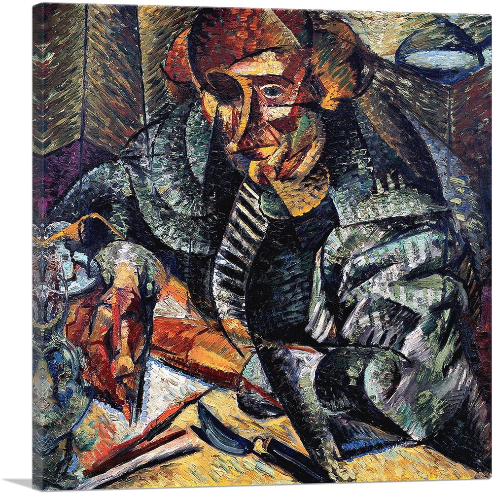 ARTCANVAS Antigrazioso 1912 Canvas Art Print by Umberto Boccioni - Size: 18" x 18" (1.50" Deep ...