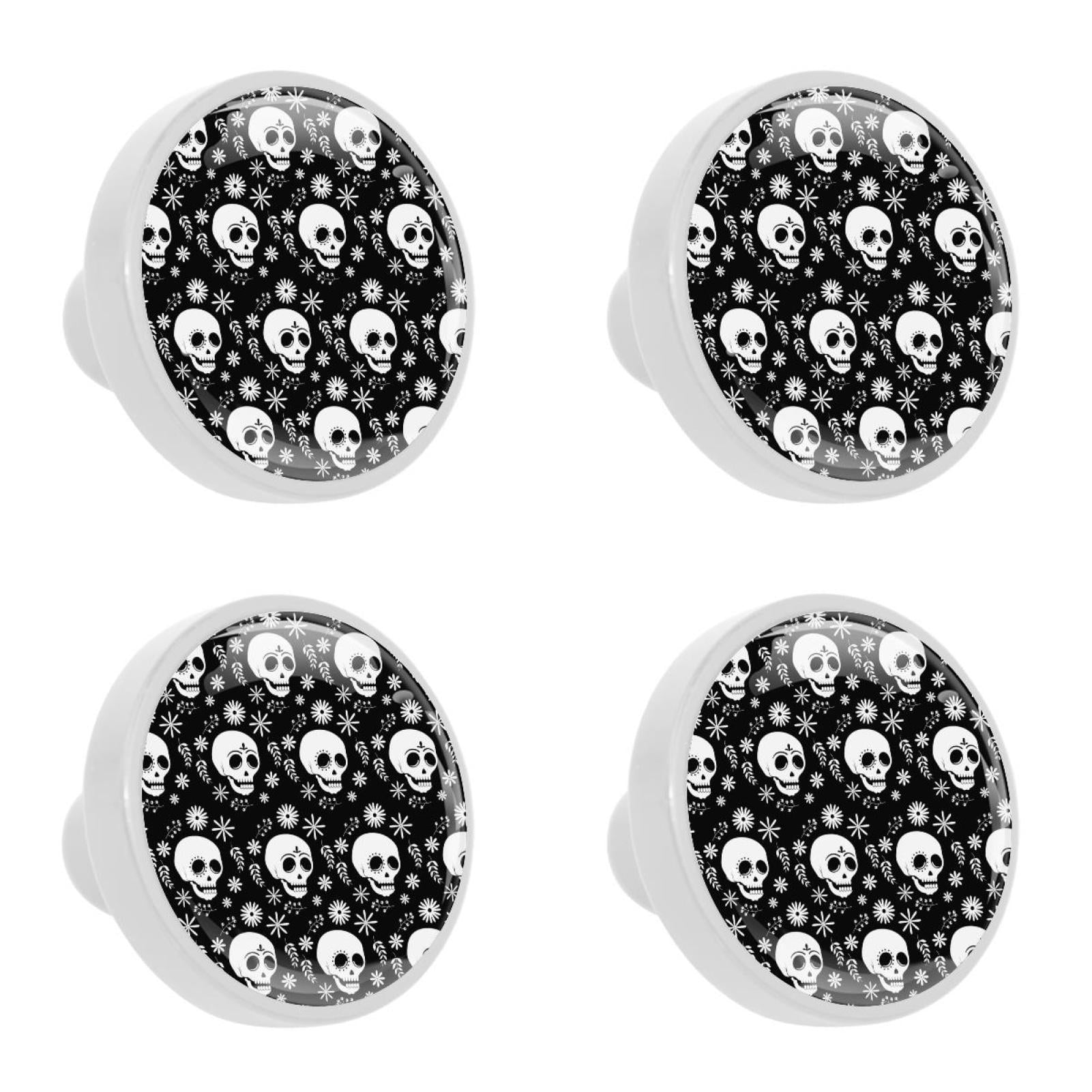 4 Pcs Skull Knobs for Kitchen Cabinet Cupboard Dresser Bookcase Drawer ...