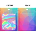 100 count Resealable Bags with Clear Window, Holographic Gradient ...