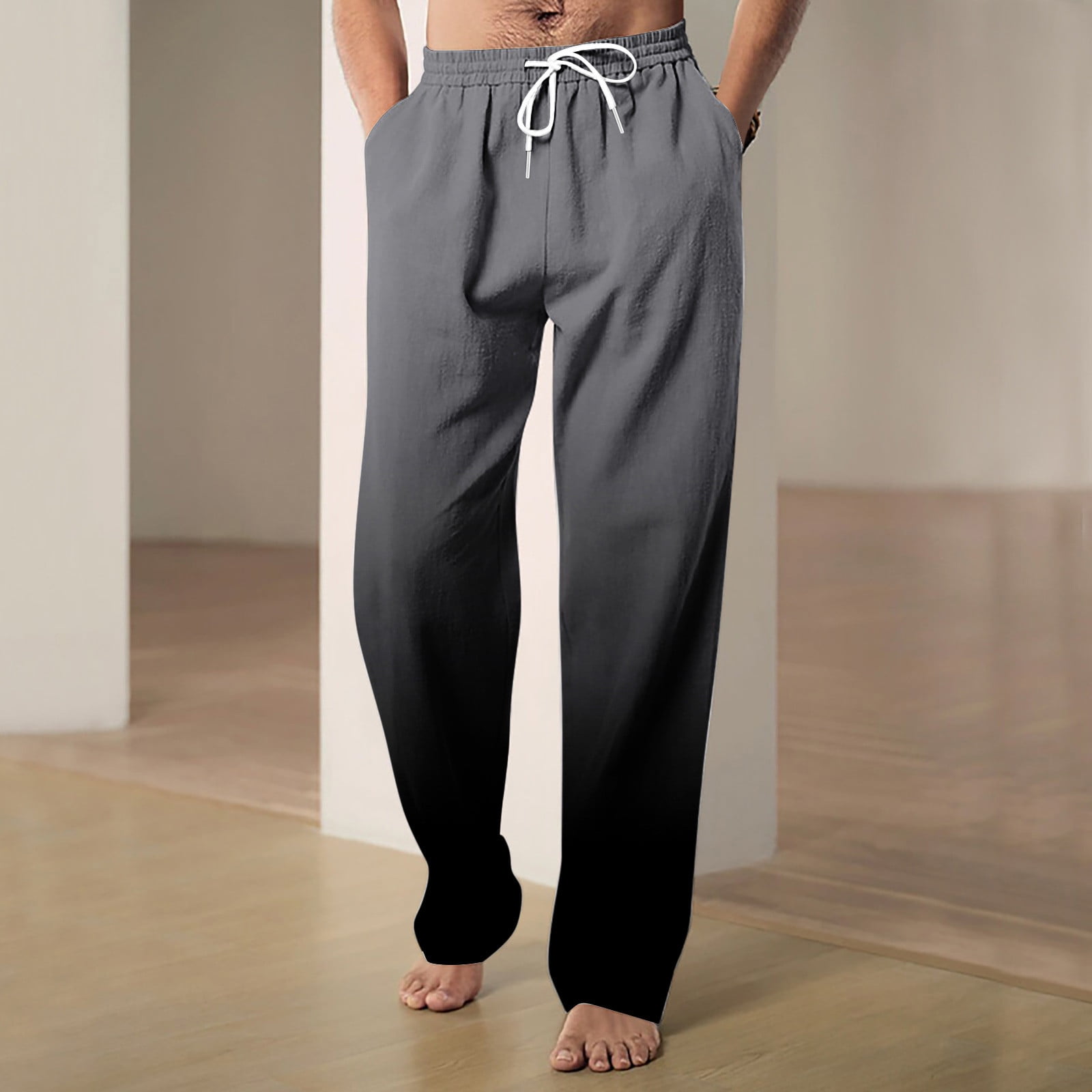 Click here for Aherbiu Mens Casual Pants With Gradient Drawstring... prices