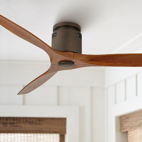 52" Casa Vieja Rustic Farmhouse 3 Blade Indoor Hugger Ceiling Fan with ...