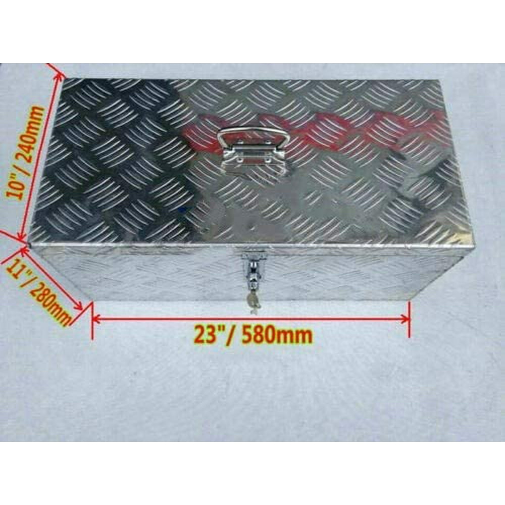 23"x11"x10" ALUMINUM PICKUP TRUCK TRUNK BED CAMPER TOOL BOX STORAGE ...