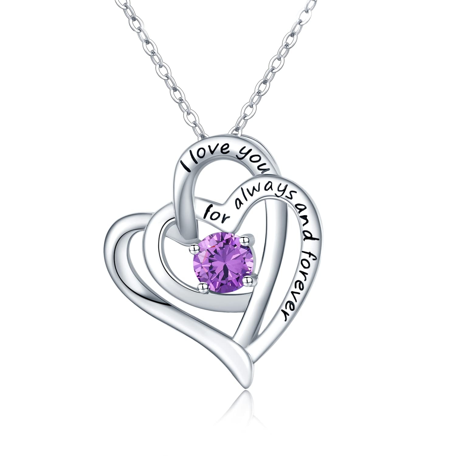 Midir&Etain Women's Love Heart Necklace 925 Sterling Silver Heart ...