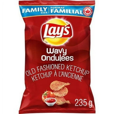 Lay's Potato Chips, Ketchup Flavor, Family Size 235g/8.3 oz, Pack of 4 ...