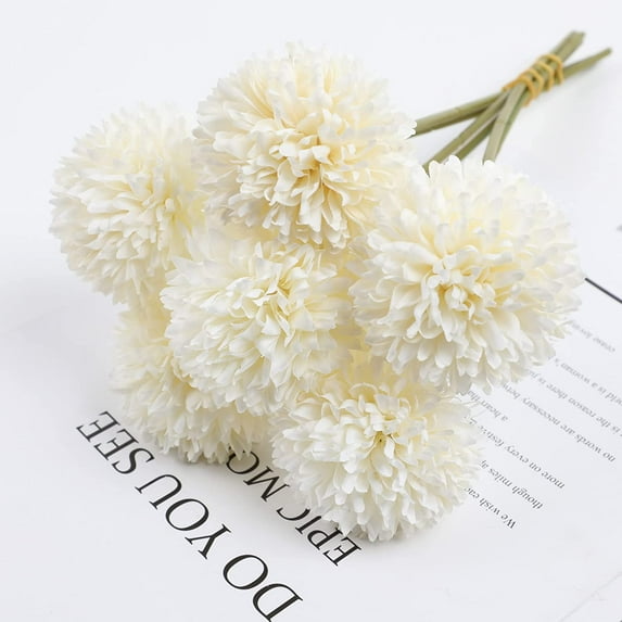 HAOSHICS 5Pcs Artificial Flowers, Fake Flowers Silk Plastic Artificial ...