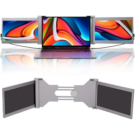 Swivel 13.3inch Attachable Portable Monitor for Laptop, 1080P USB ...