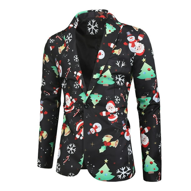 SMihono Men'sFashion Christmas Christmas Suit Jacket + Suit Pants Two ...