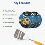 Avery Matte White CD Labels, Printable, Easy Peel, Inkjet Compatible ...