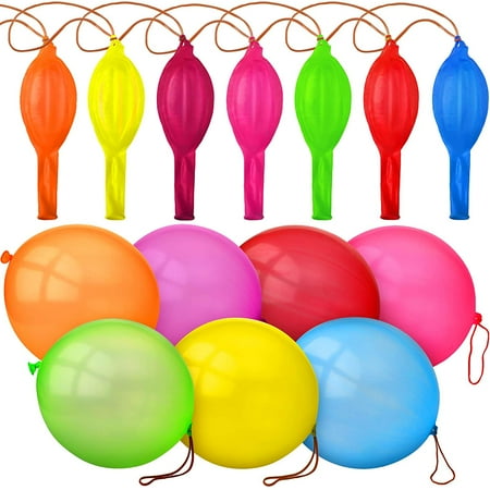 Fortunenine 60 Pieces Punch Balloons Neon Playing Balloons Color Punch ...