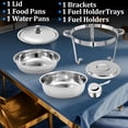 2 Pack 5 QT Round Chafing Dishes for Buffet, Stainless Steel Chafing ...