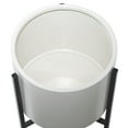 DecMode Iron Modern Planter with Stand, White, Set of 3 - Walmart.com