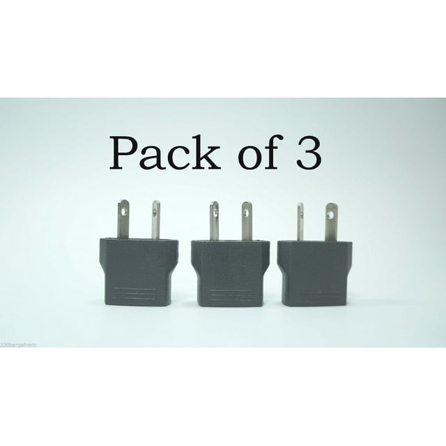 3 Pack of Black Australia / New Zealand Plug Adapters - Change US-Plug ...
