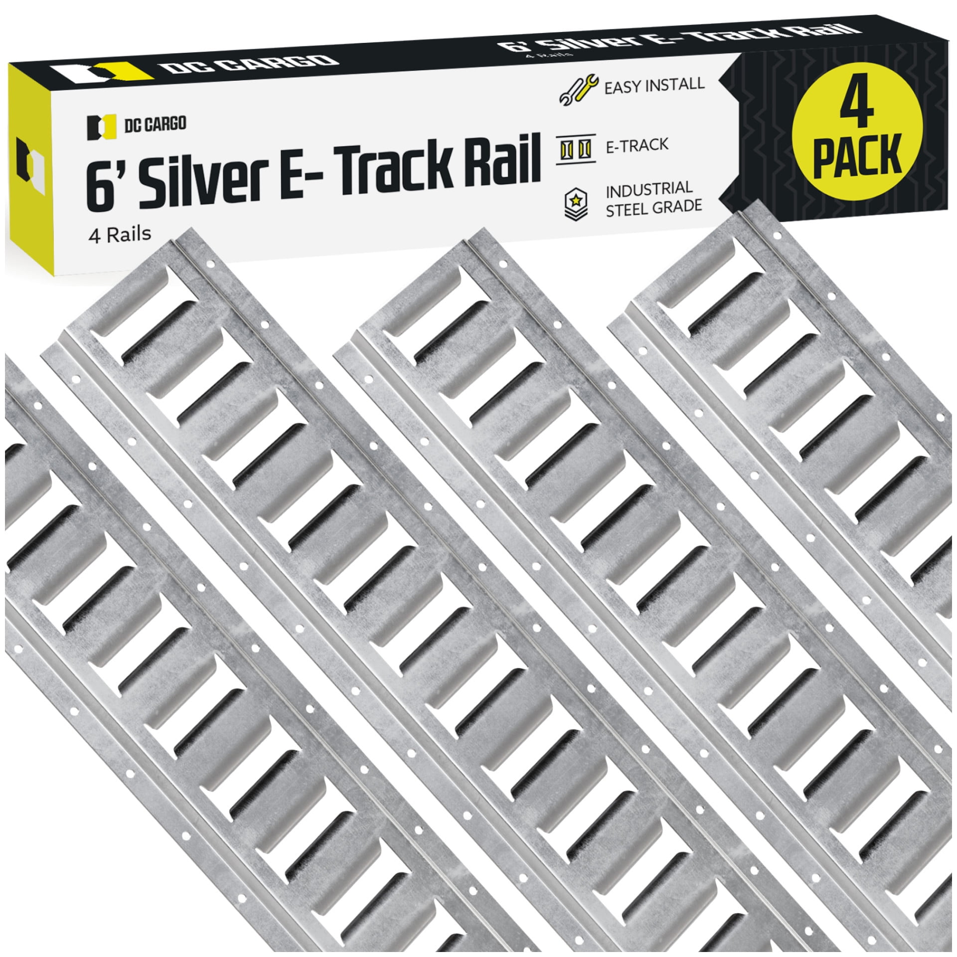 DC Cargo Etrack Rails 6' Horizontal Galvanized E Track Rail 4-pack ...