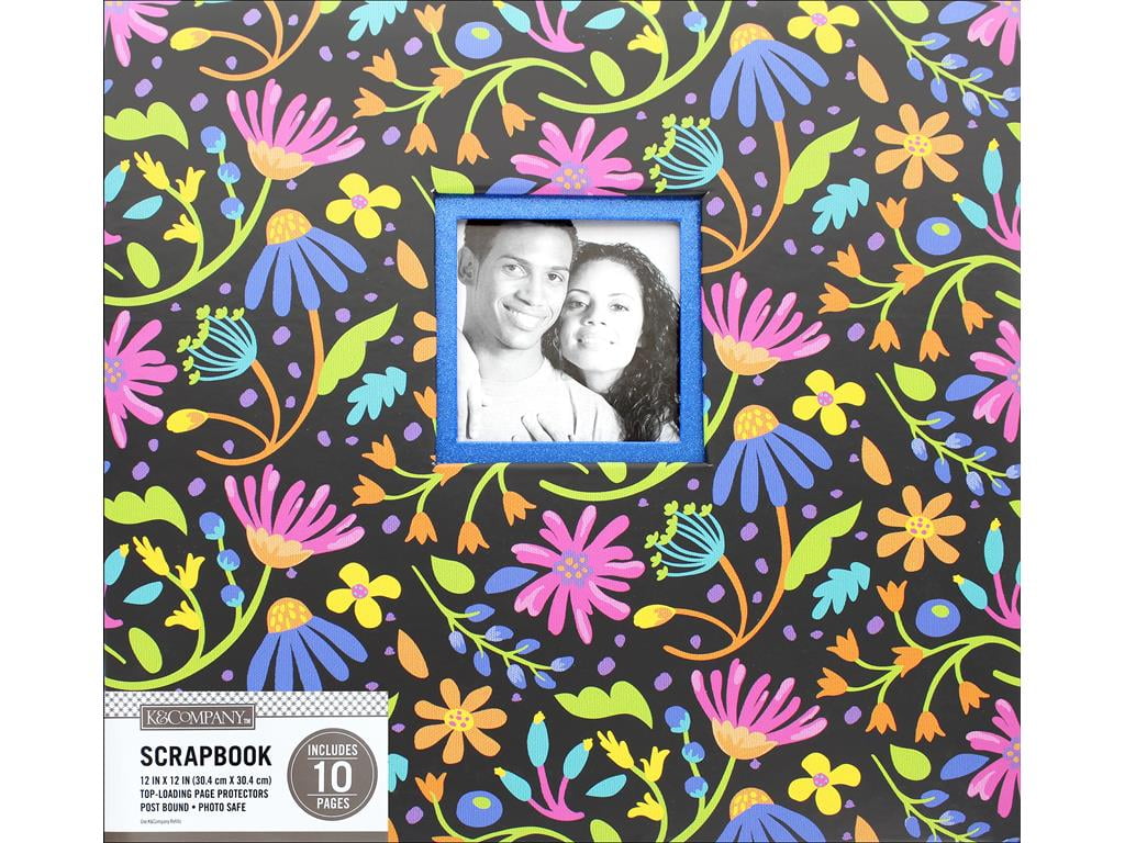 K&Co Scrapbook 12x12 Window Black Floral - Walmart.com