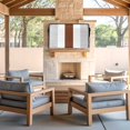Boho Brown Outdoor TV Cover 52 to 55 inch Striped Tribal Farmhouse ...