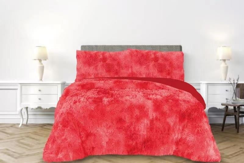 PARIS RED COLOR BLANKET WITH SHERPA SOFTY THICK AND WARM 3 PCS KING ...