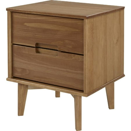 Walker Edison Furniture BR2DSLNSCA Mid Century Modern Wood Night Stand ...