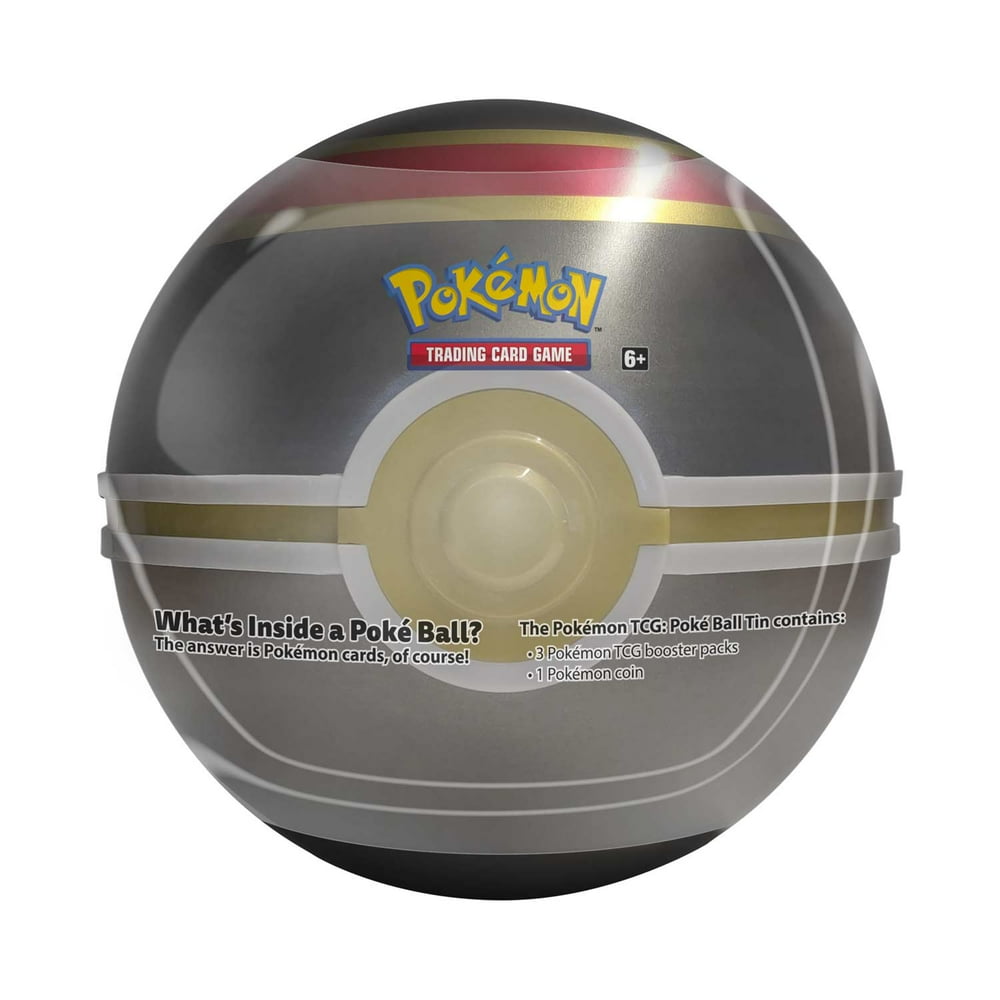 POKEMON TCG: POKE BALL LUXURY BALL METAL TIN- NEW GREY DESIGN |4 ...